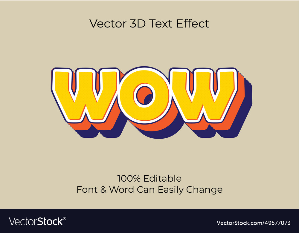 Editable text effect Royalty Free Vector Image