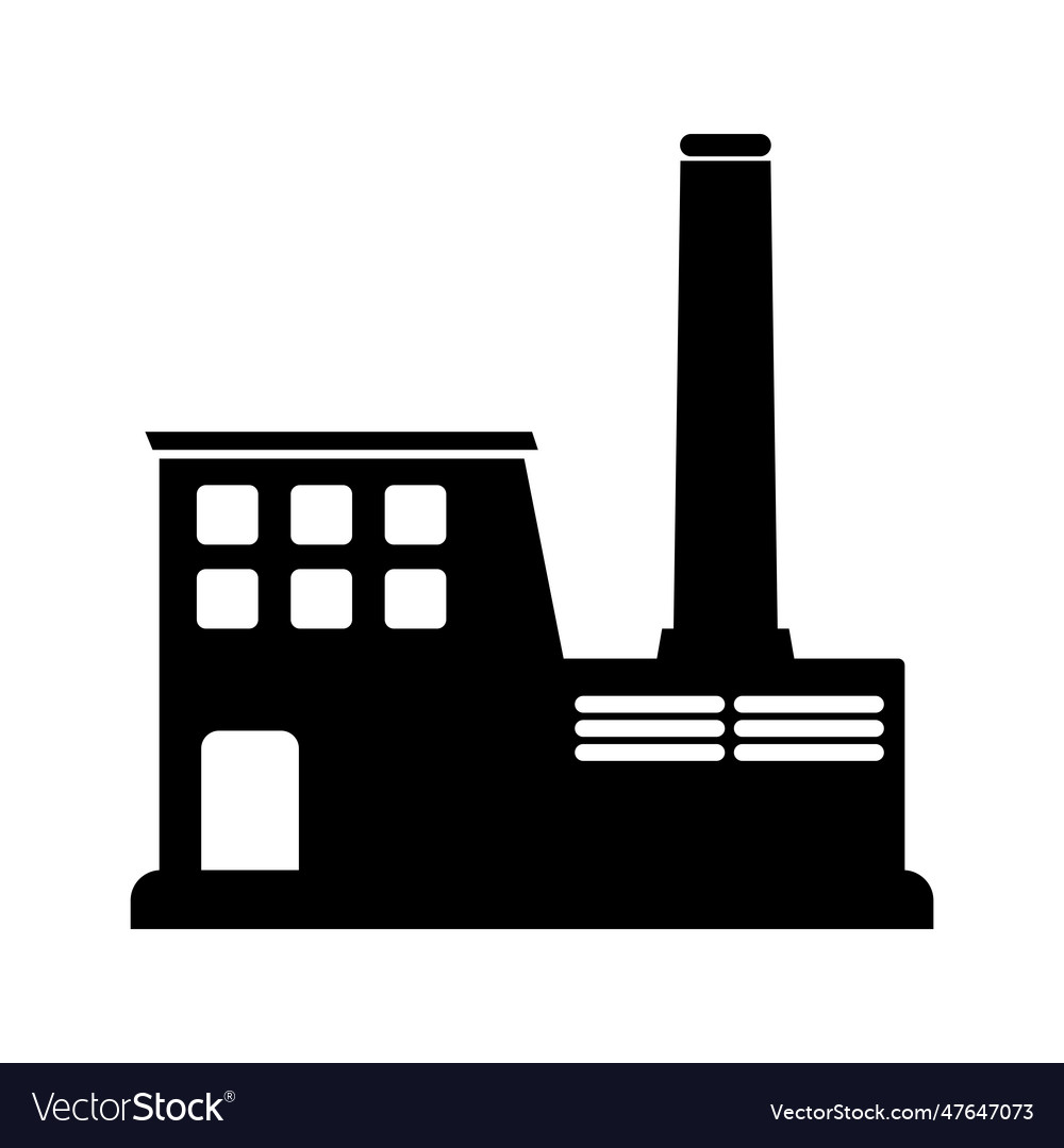 Factory building icon Royalty Free Vector Image Factory building icon Royalty Free Vector Image