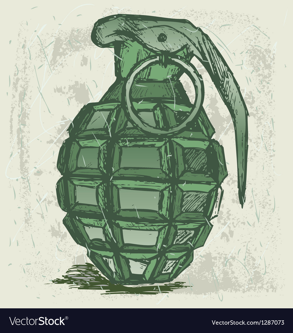 Hand grenade Royalty Free Vector Image - VectorStock