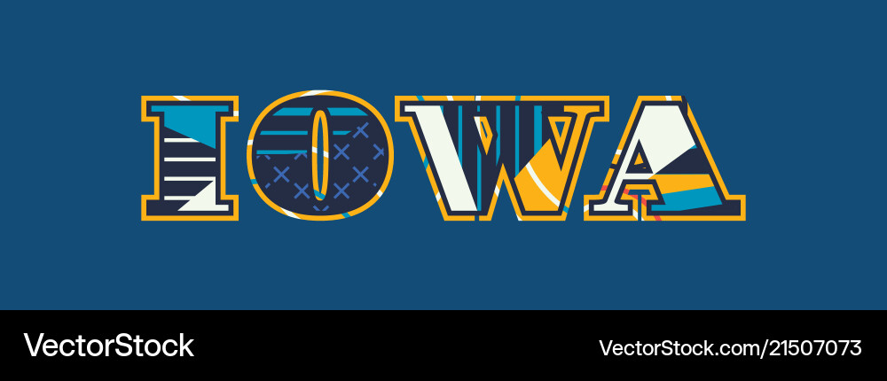 Iowa concept word art Royalty Free Vector Image