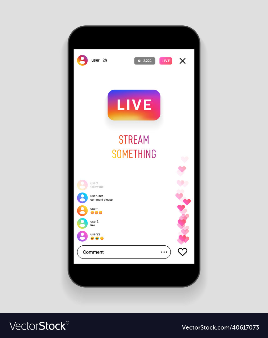 Live camera screen interface Royalty Free Vector Image