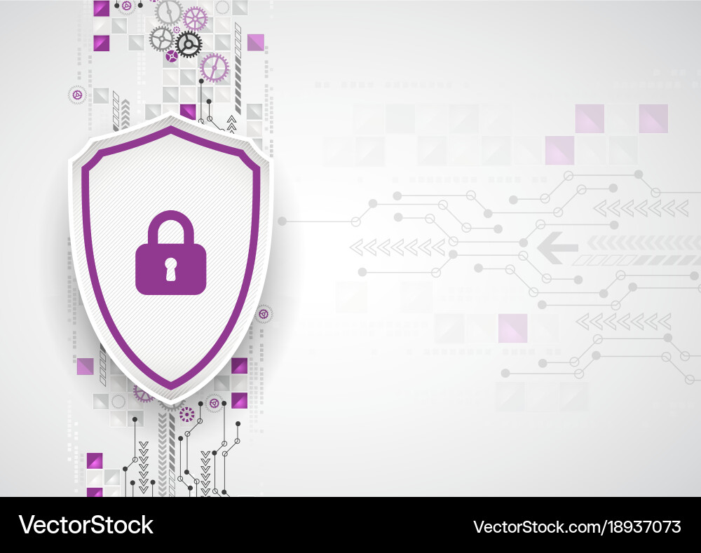 Protection concept of digital and technological Vector Image