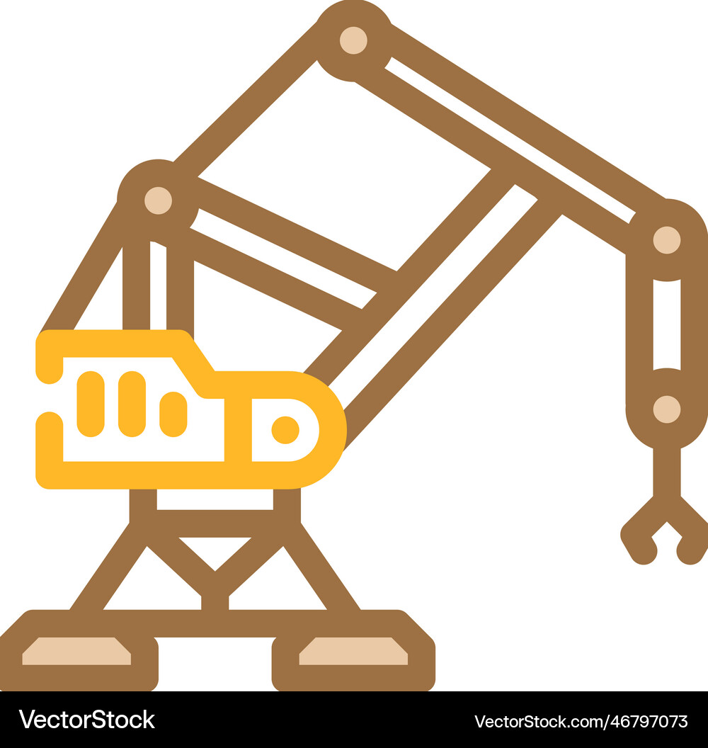 Unloading steel production color icon Royalty Free Vector