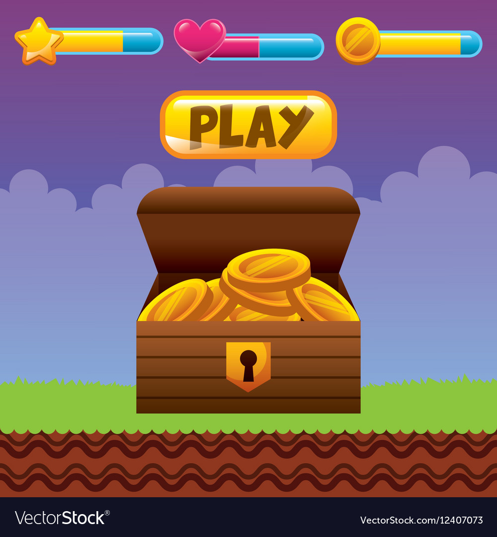 Videogame interface design Royalty Free Vector Image