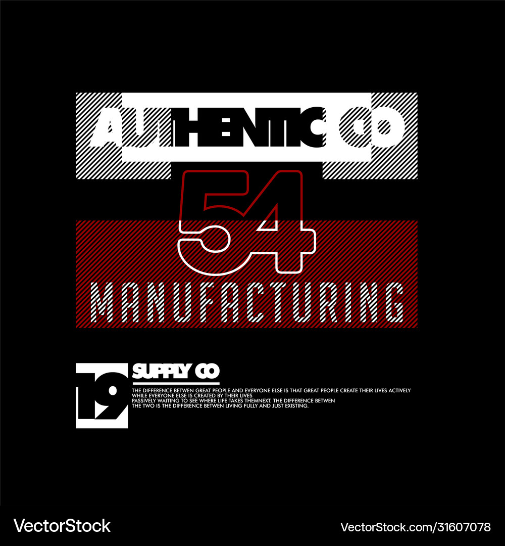 Authentic co 54 manufacturing supply vintage Vector Image