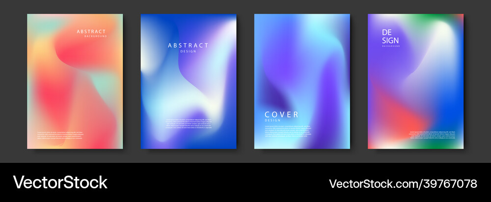 Blurred backgrounds set with modern abstract Vector Image