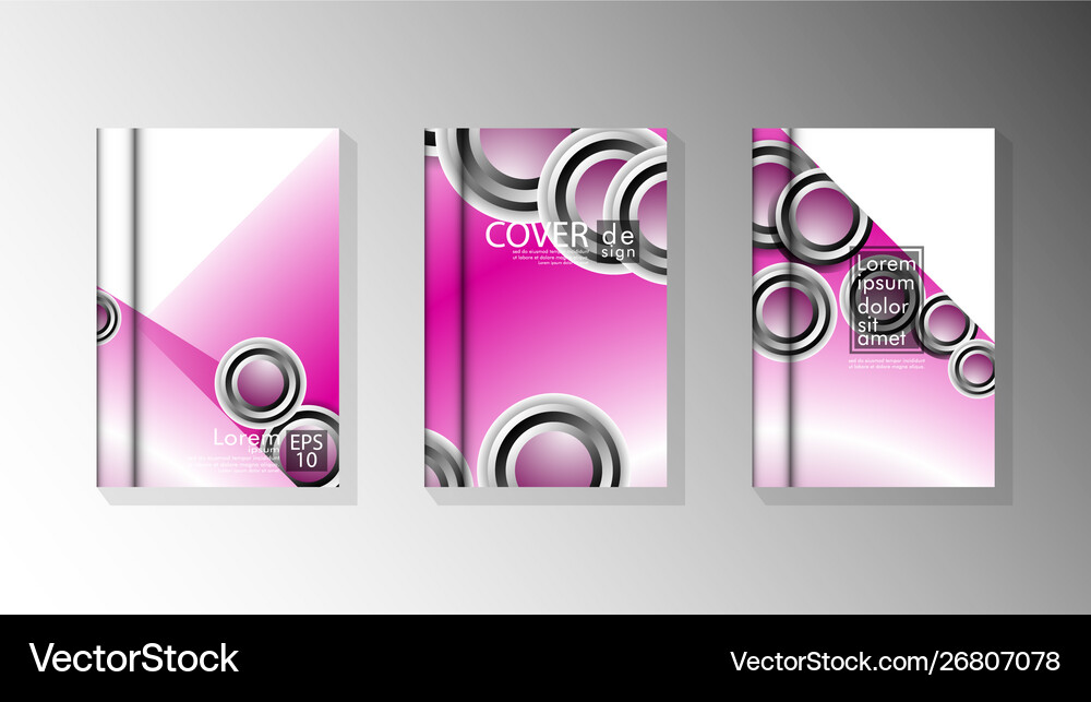 Collection book cover backgrounds eps 10 design Vector Image