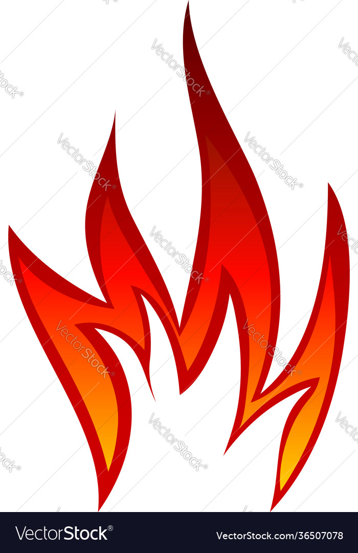 Fire flame element Royalty Free Vector Image - VectorStock