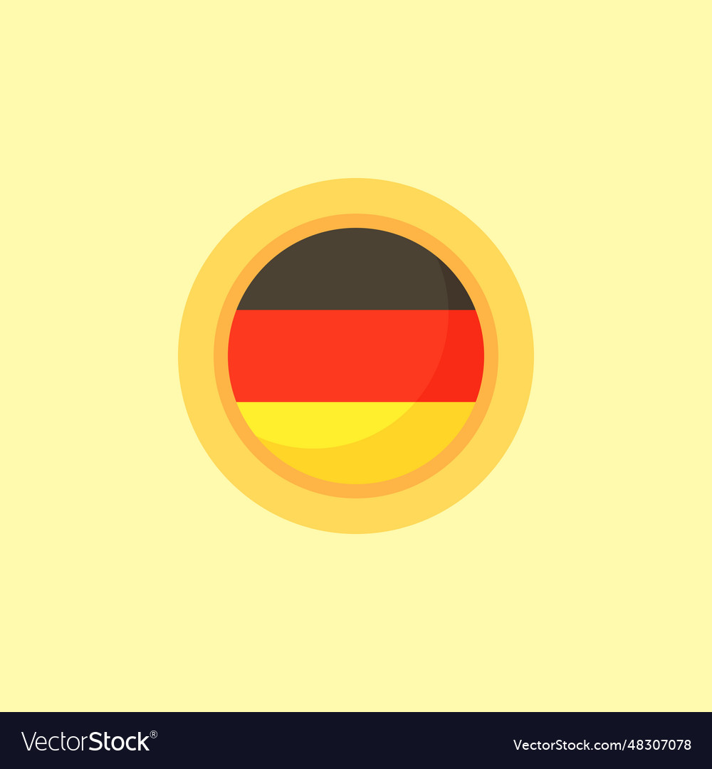 Germany - circular flag Royalty Free Vector Image