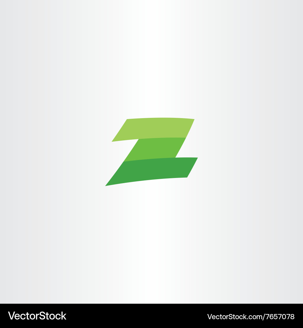 Green logotype z letter sign Royalty Free Vector Image