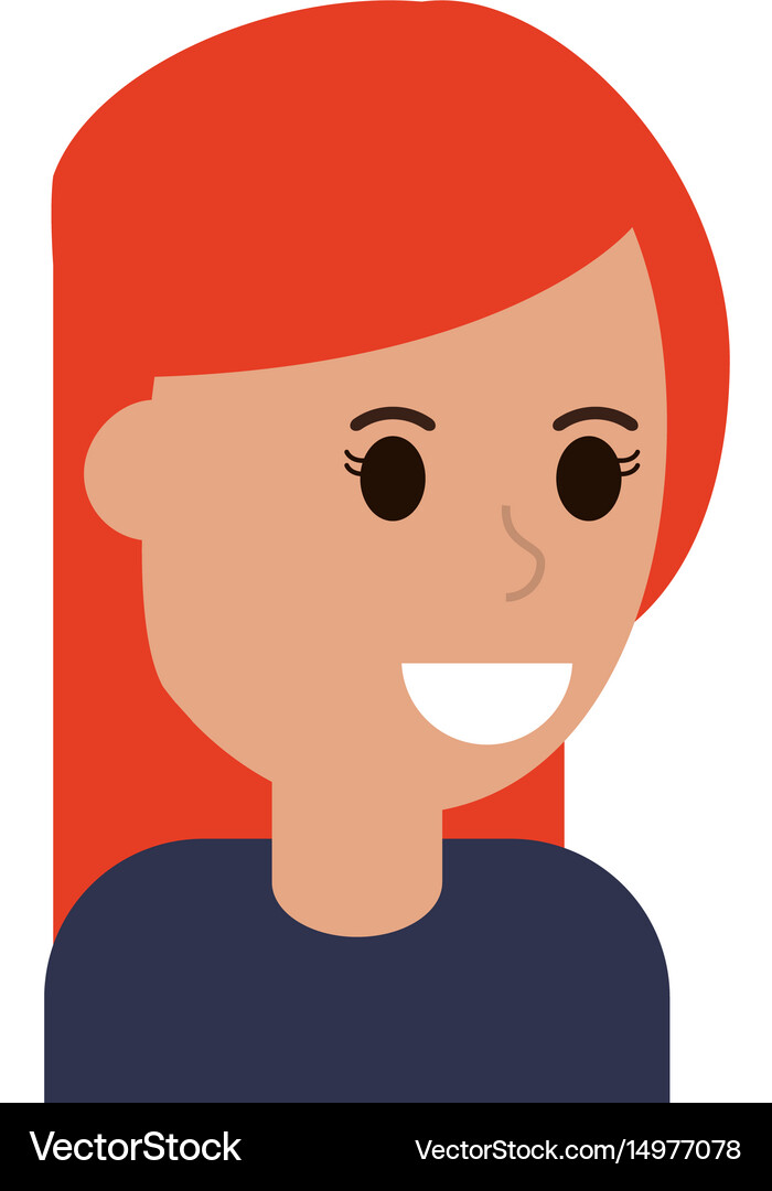 Happy smiling woman icon image Royalty Free Vector Image