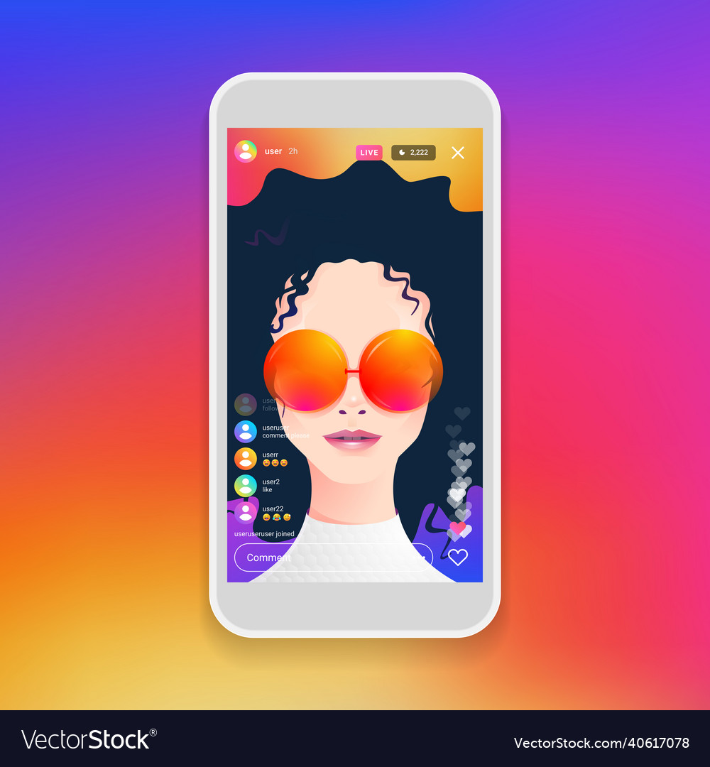 Live camera screen interface Royalty Free Vector Image