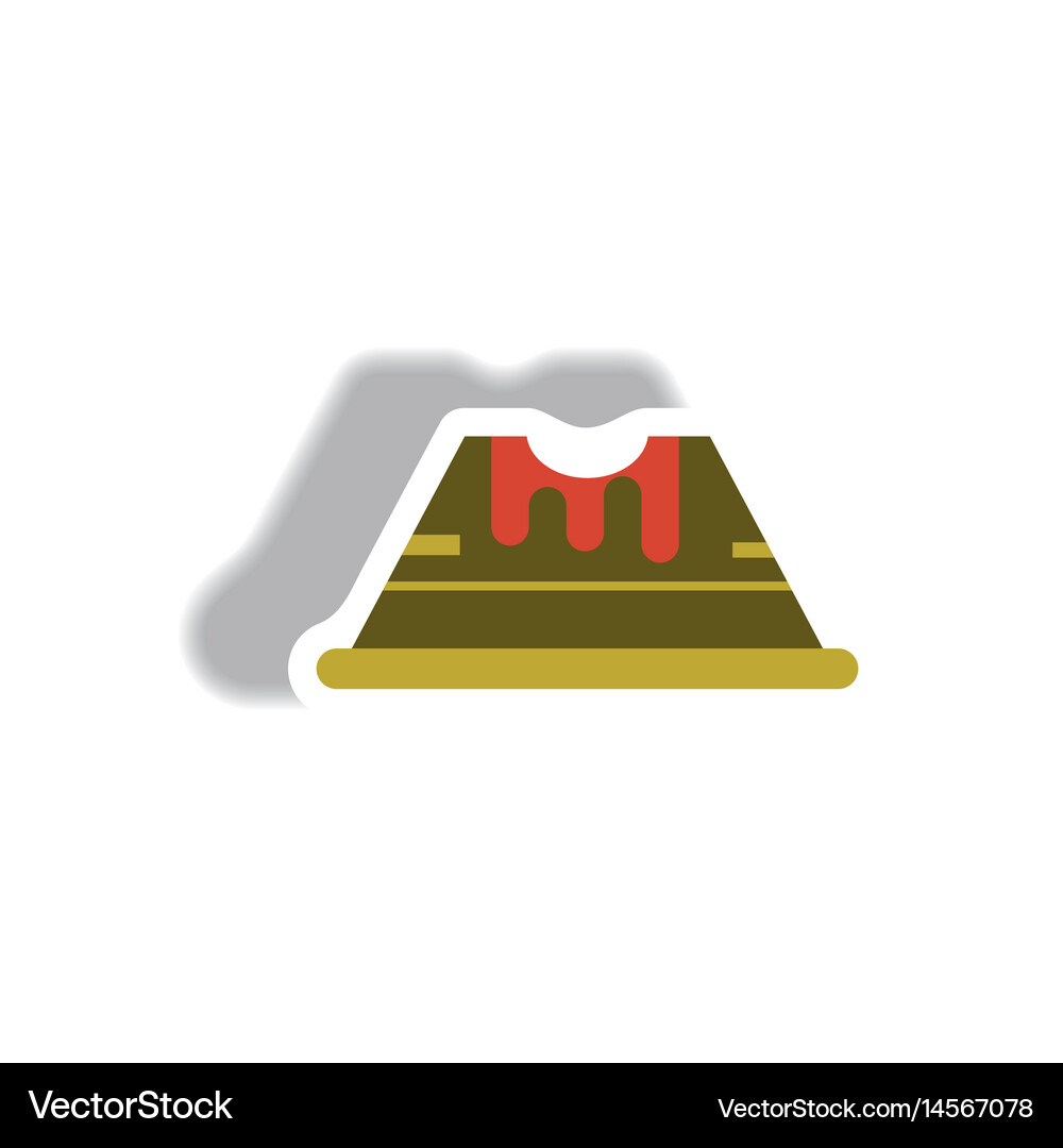 Paper sticker halloween icon Royalty Free Vector Image