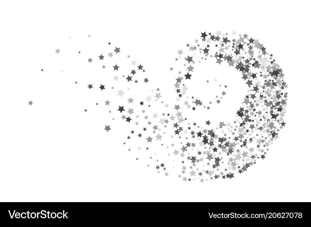 Stars twisted in swirl or vortex Royalty Free Vector Image