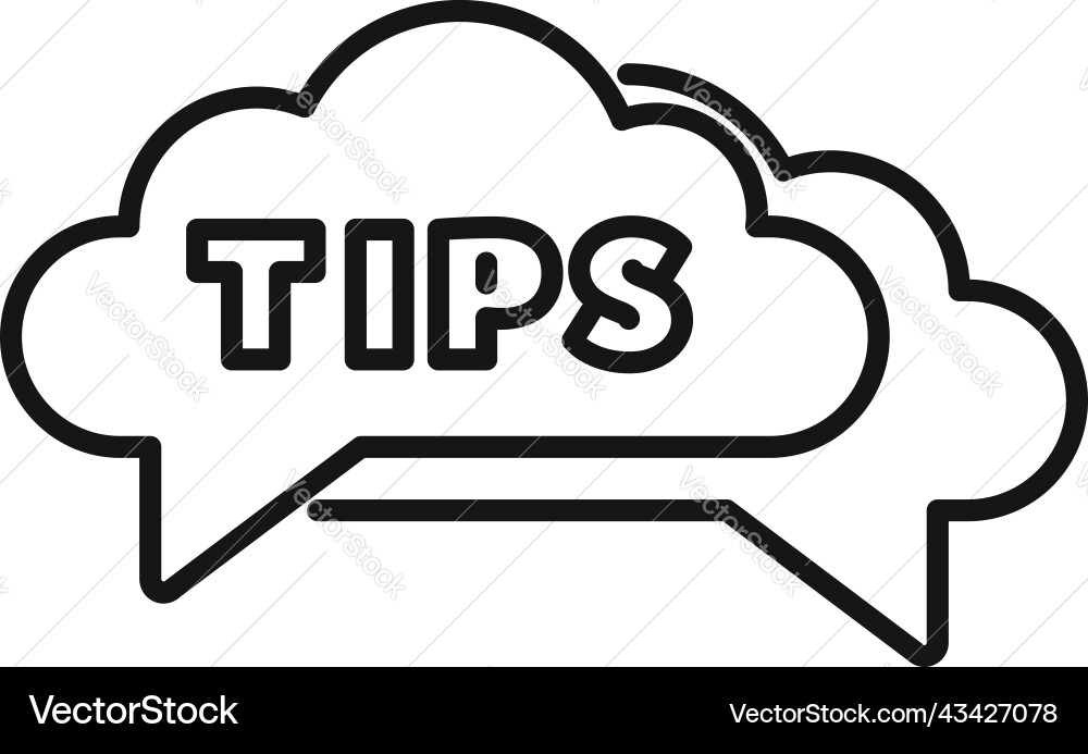 Tips icon outline idea advice Royalty Free Vector Image