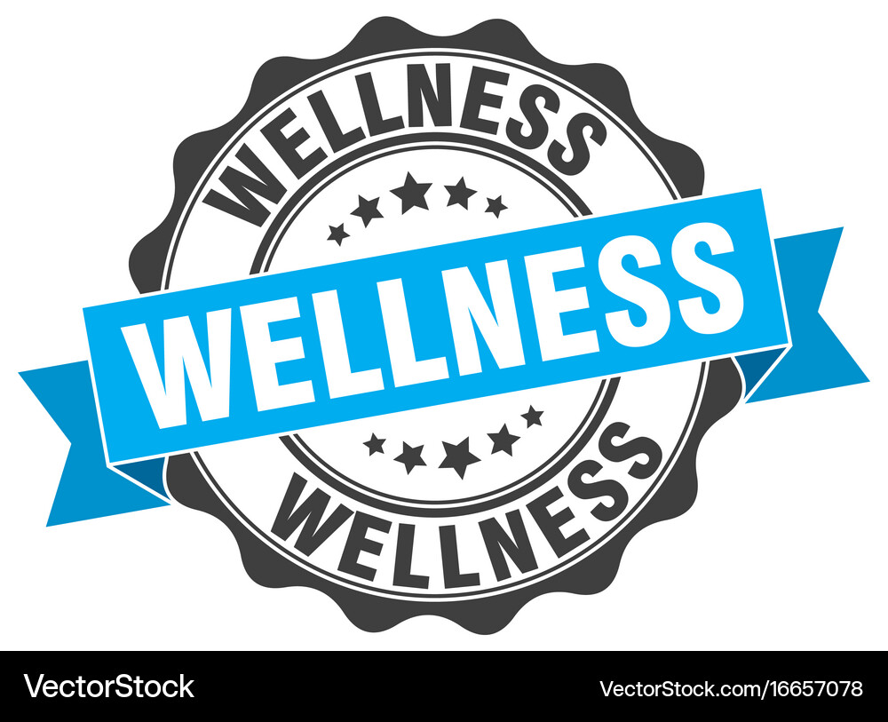 Wellness stamp sign seal Royalty Free Vector Image