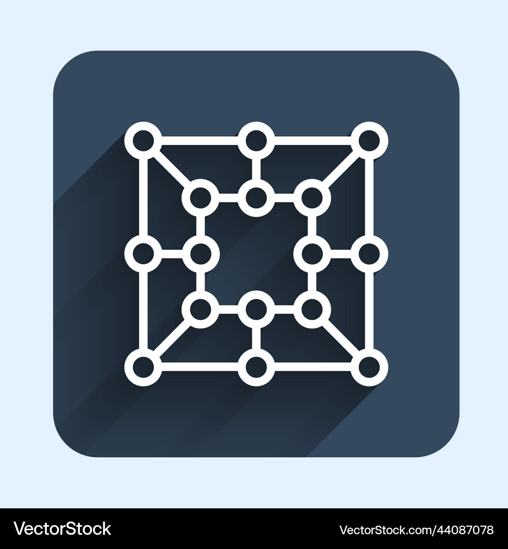 White line board game icon isolated with long Vector Image