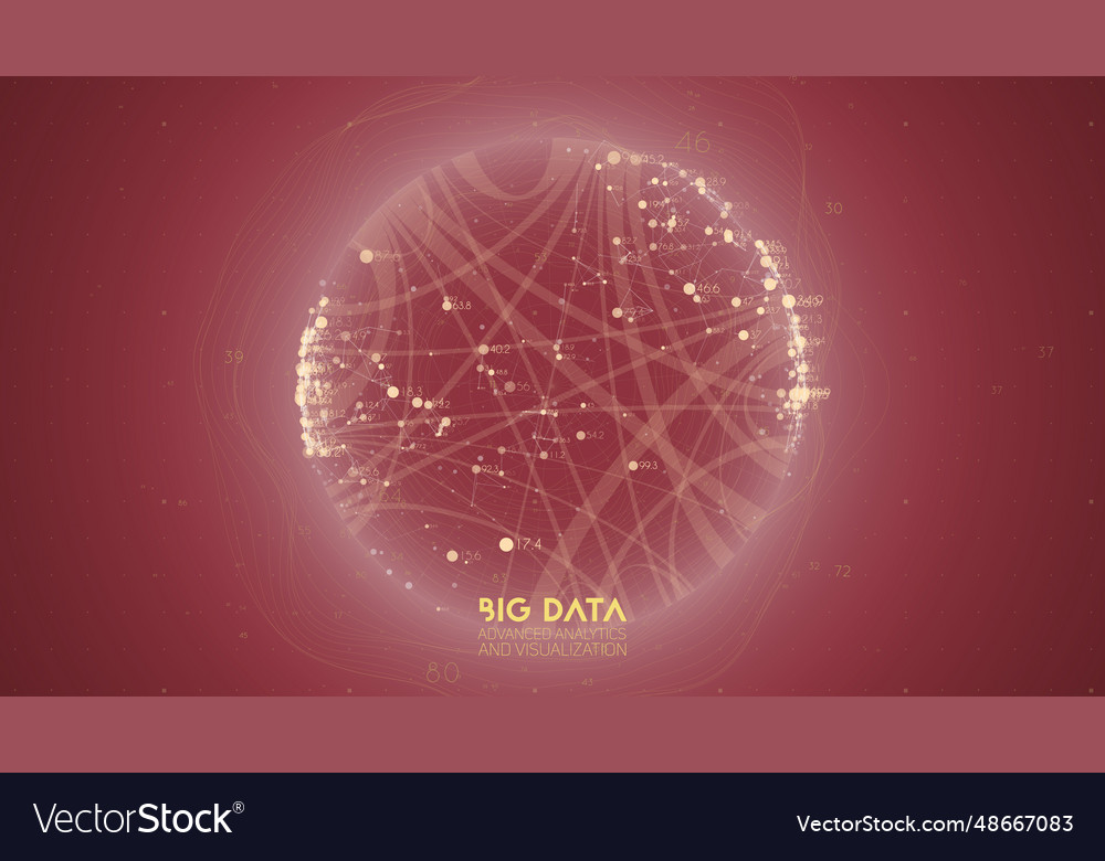 Big data visualization futuristic infographic Vector Image