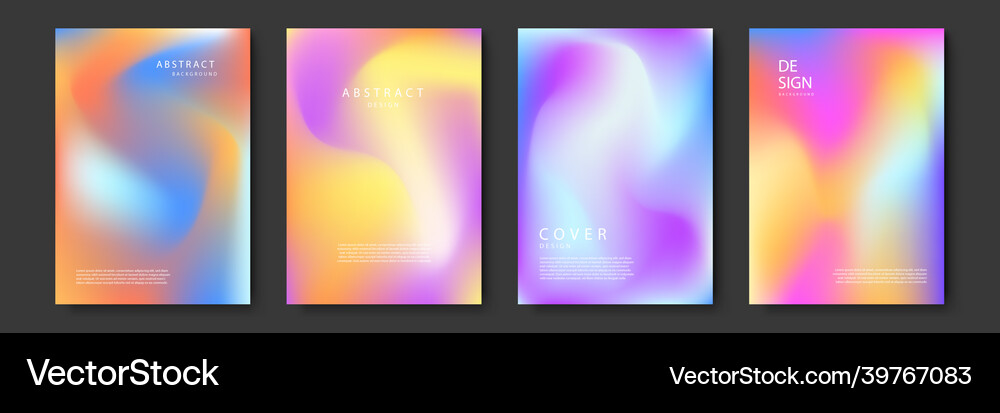 Blurred backgrounds set with modern abstract Vector Image