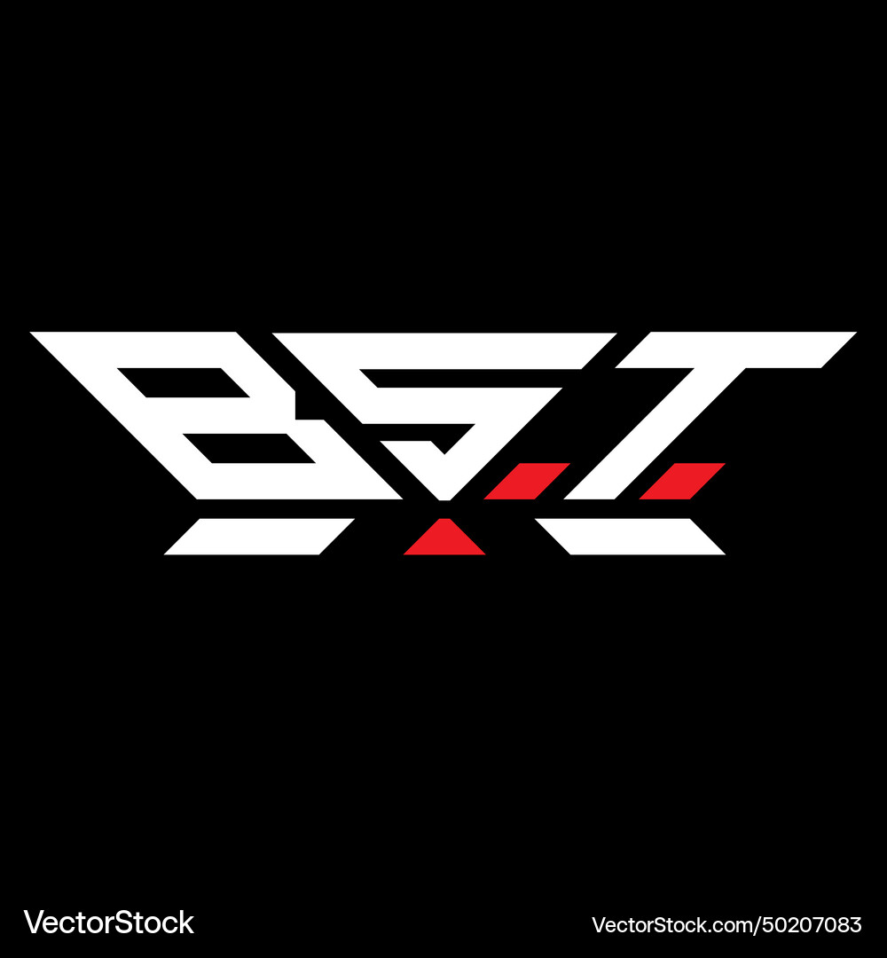 Bst letter logo design simple and modern Vector Image