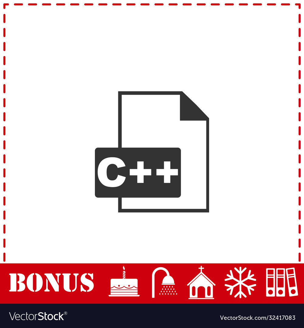 C file icon flat Royalty Free Vector Image - VectorStock