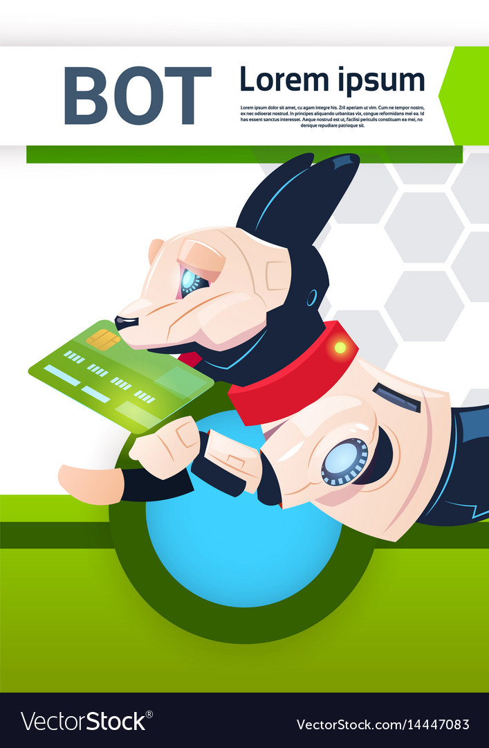 Chat bot robot virtual assistance of website Vector Image