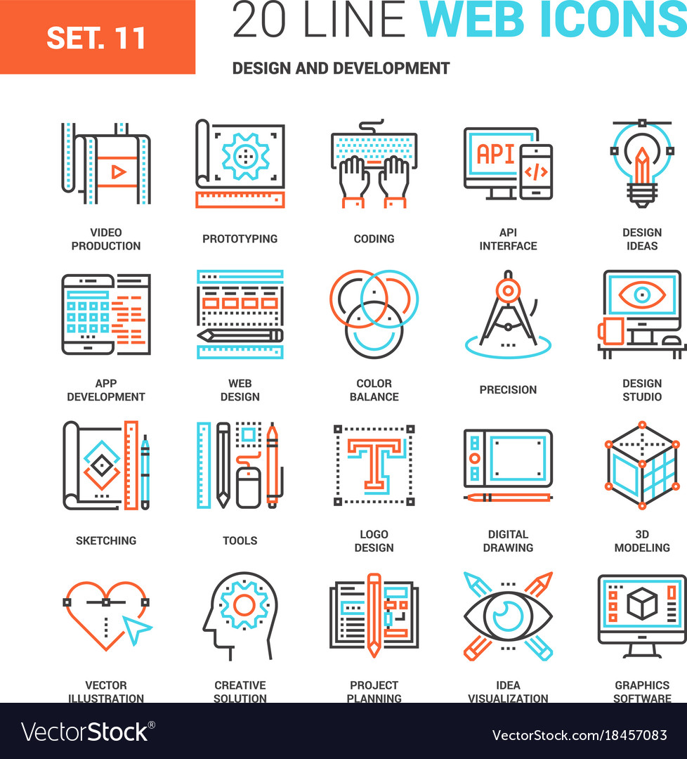 Design and development Royalty Free Vector Image