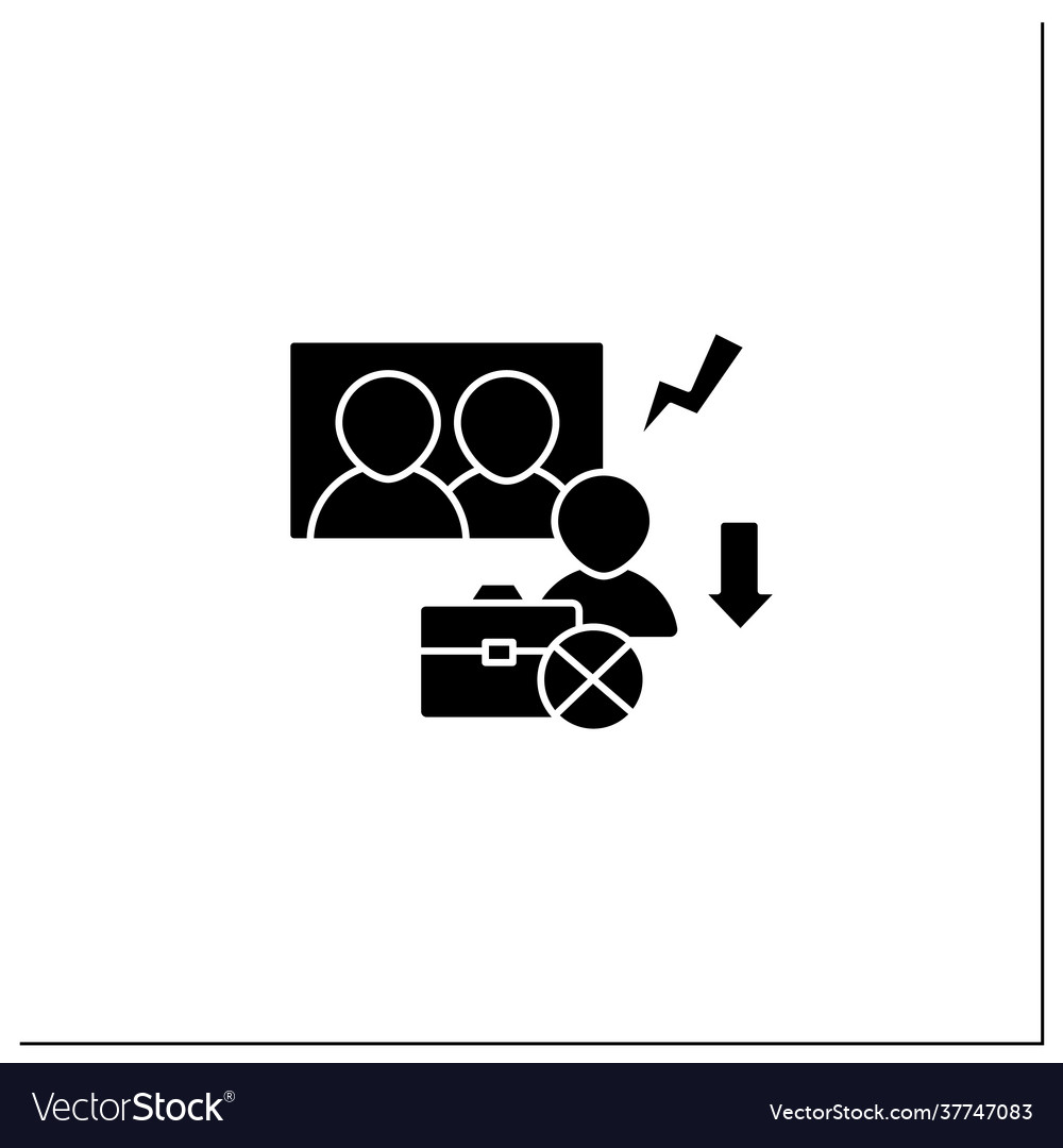 Downsizing glyph icon Royalty Free Vector Image