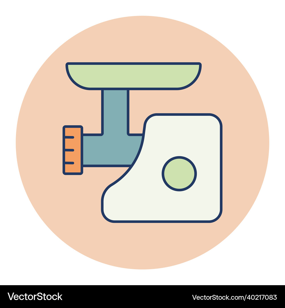 Electric meat grinder color icon Royalty Free Vector Image