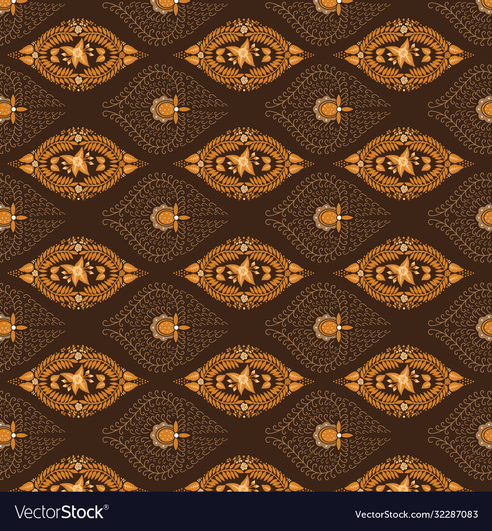 Elegant motifs on central java batik design Vector Image