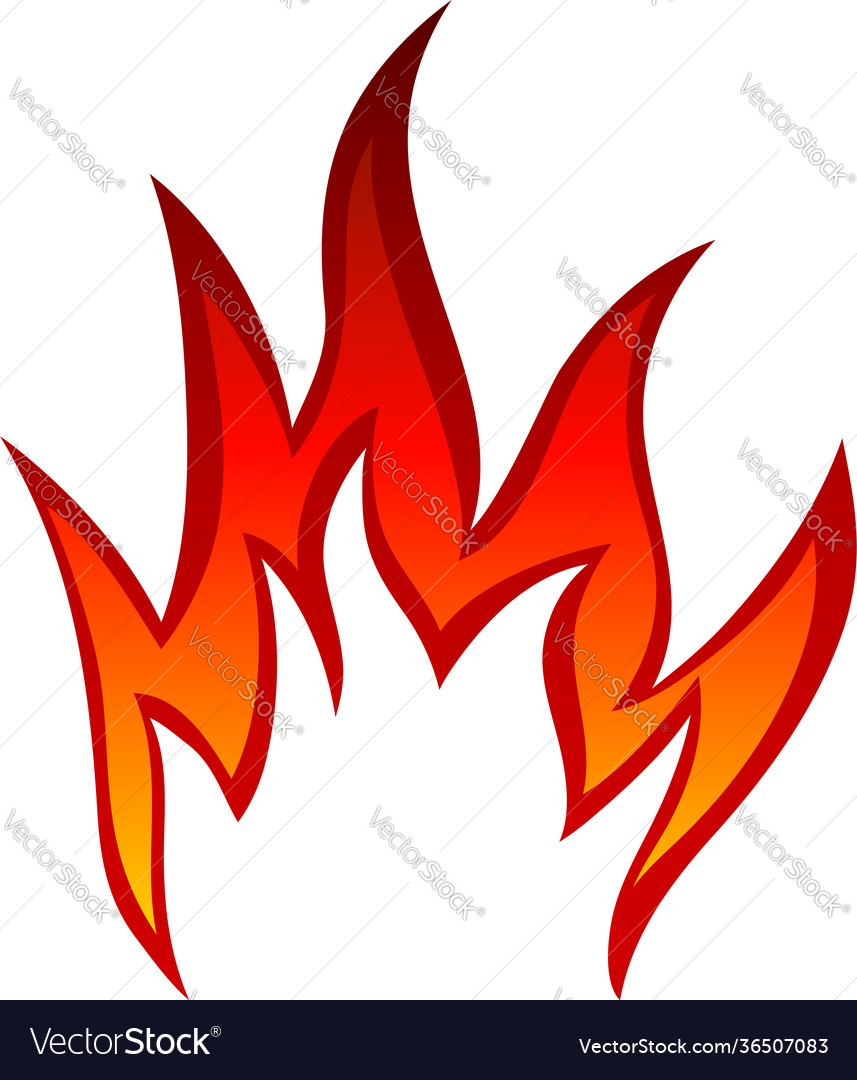 Fire flame element Royalty Free Vector Image - VectorStock