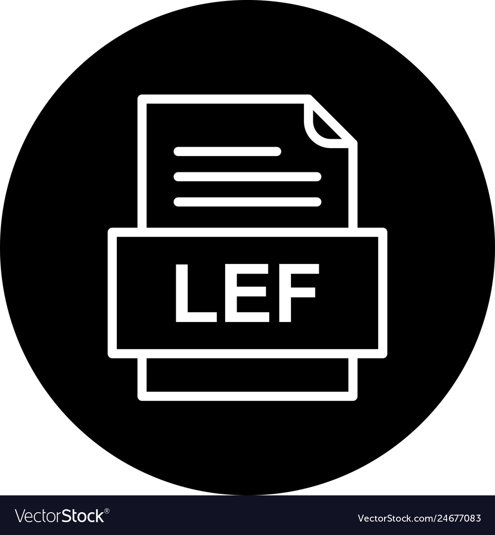 Lef file document icon Royalty Free Vector Image