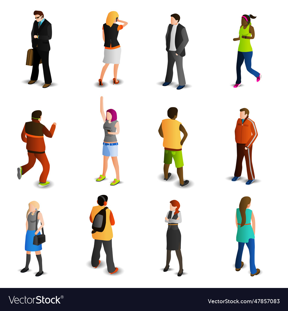 People isometric icons set Royalty Free Vector Image People isometric icons set Royalty Free Vector Image