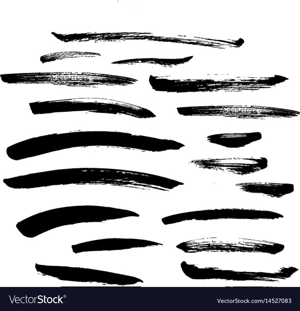Set of black ink stains Royalty Free Vector Image