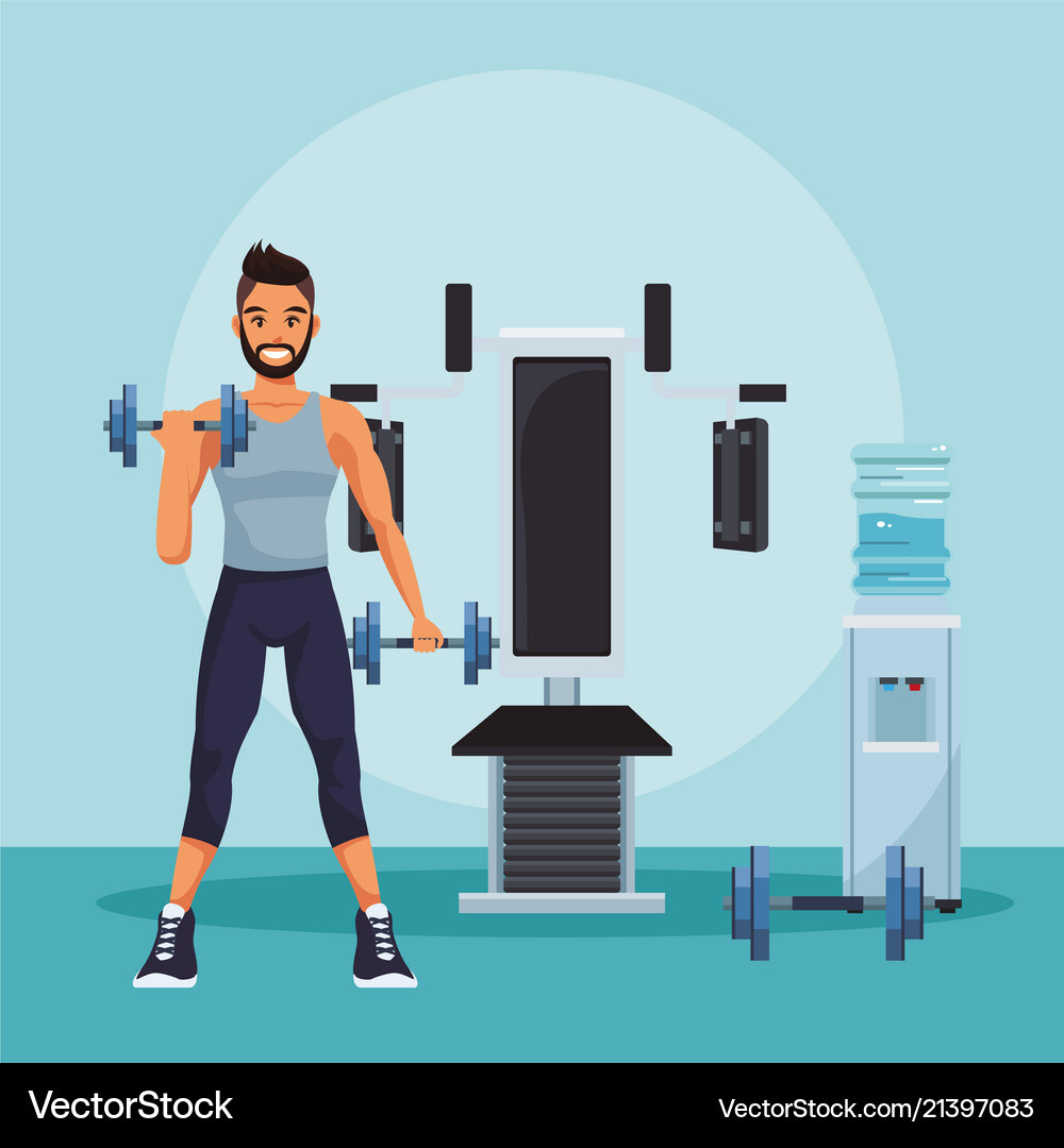 Young and fitness man Royalty Free Vector Image