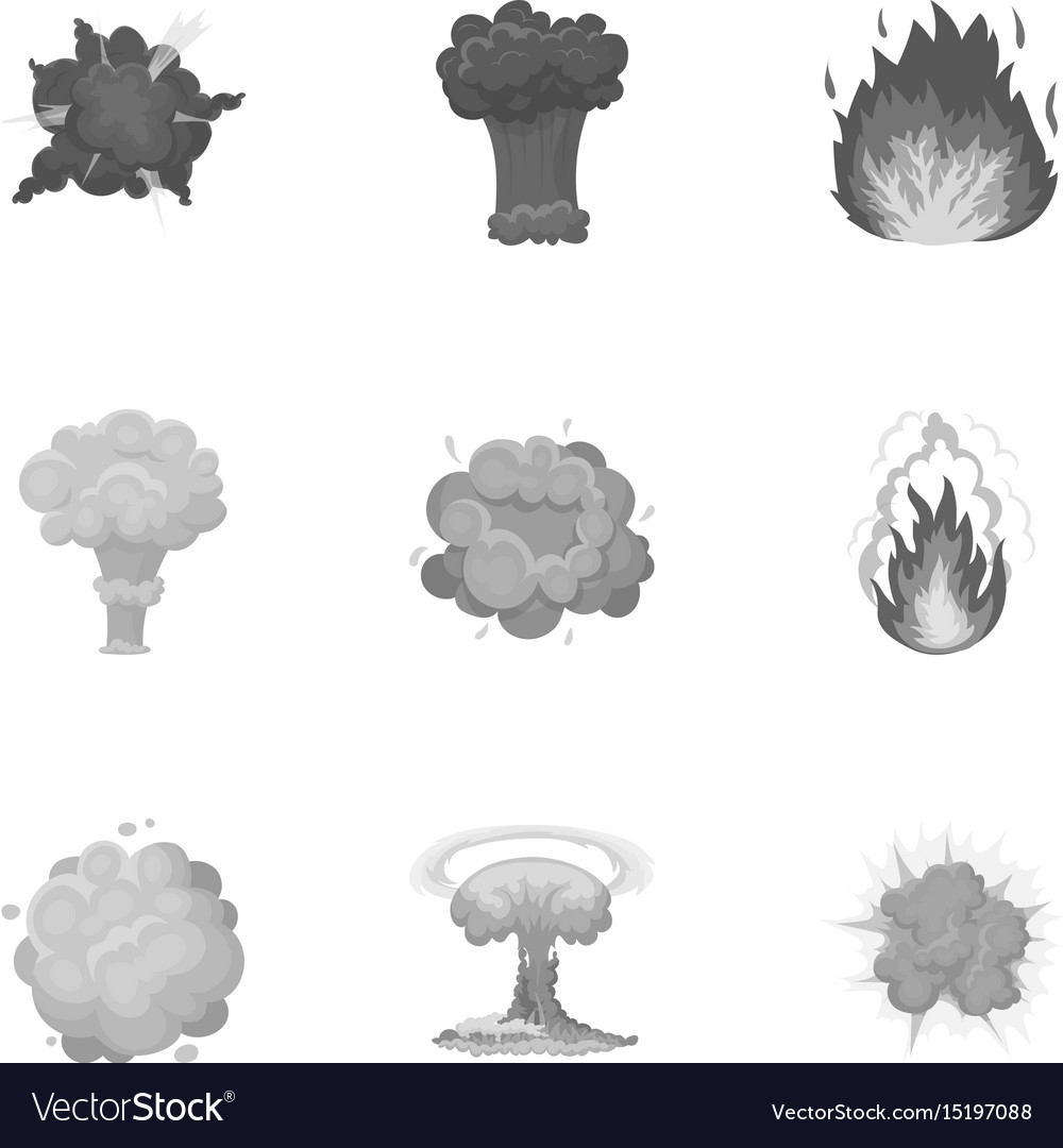 A set of icons about the explosion various Vector Image