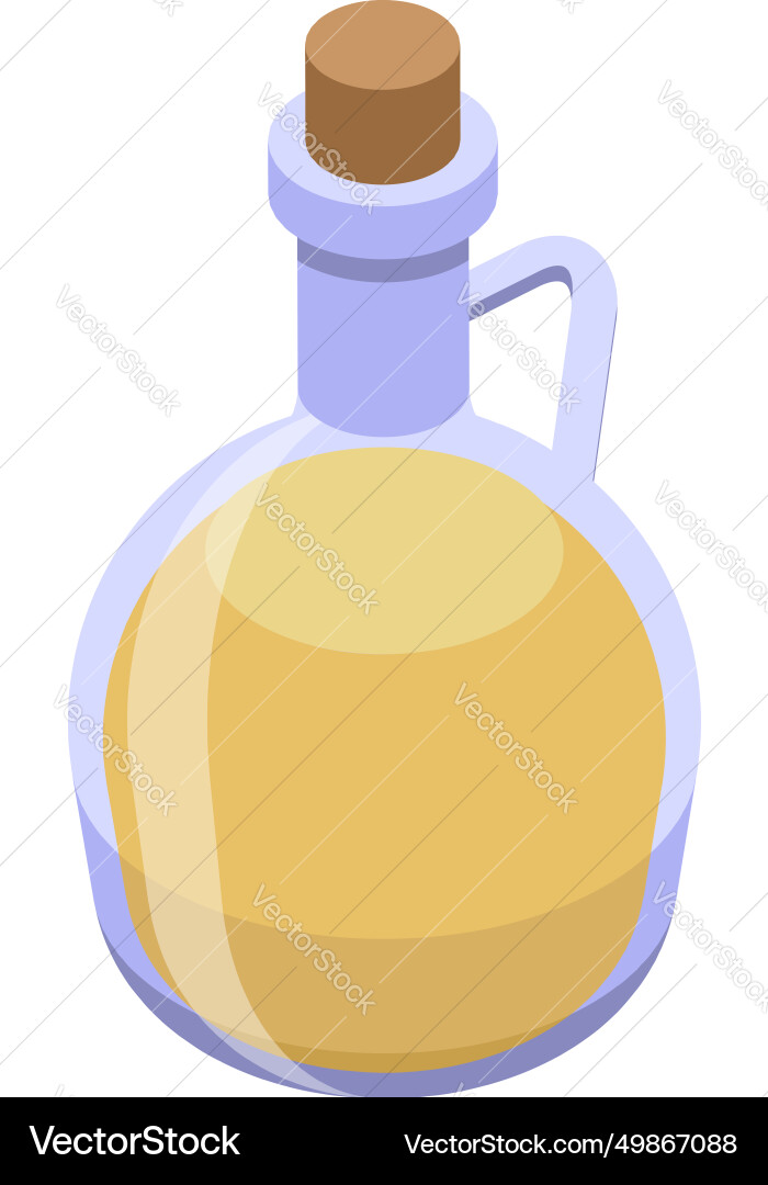 Apple cider glass jug icon isometric brew Vector Image