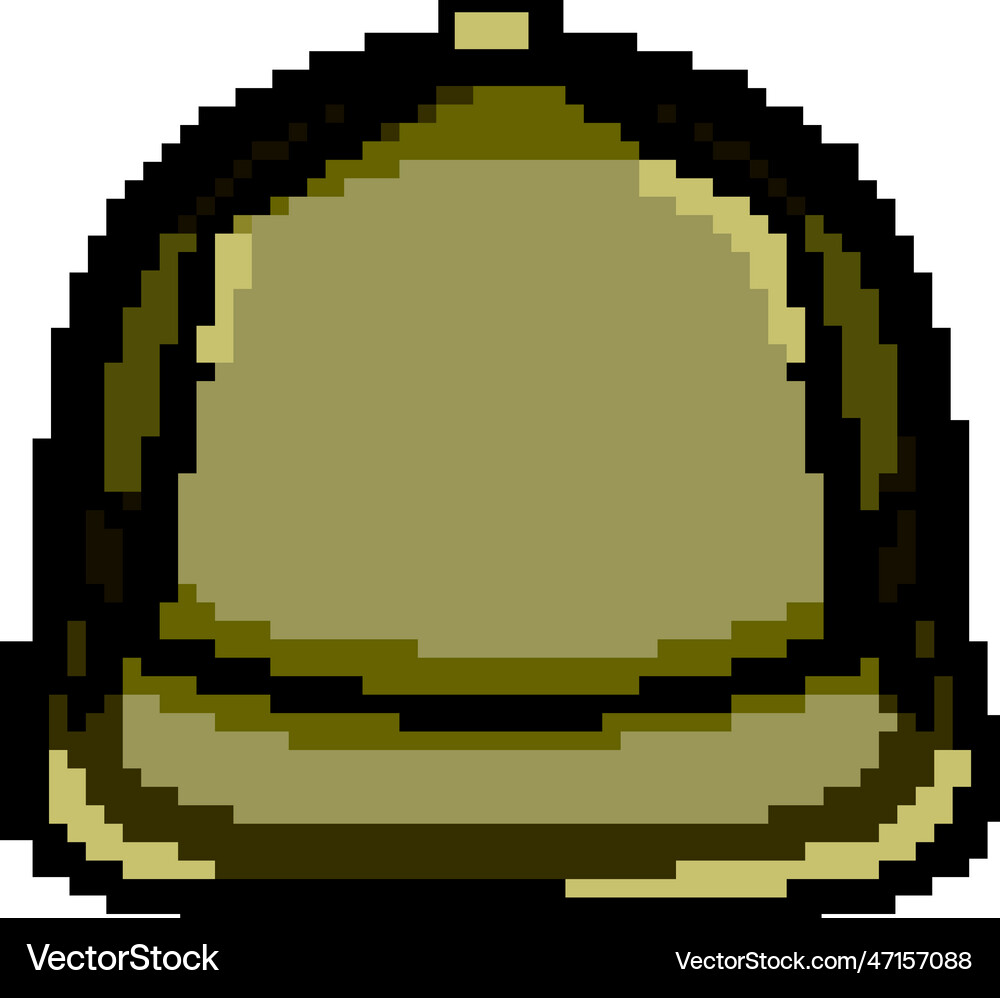 Clothing baseball cap game pixel art Royalty Free Vector