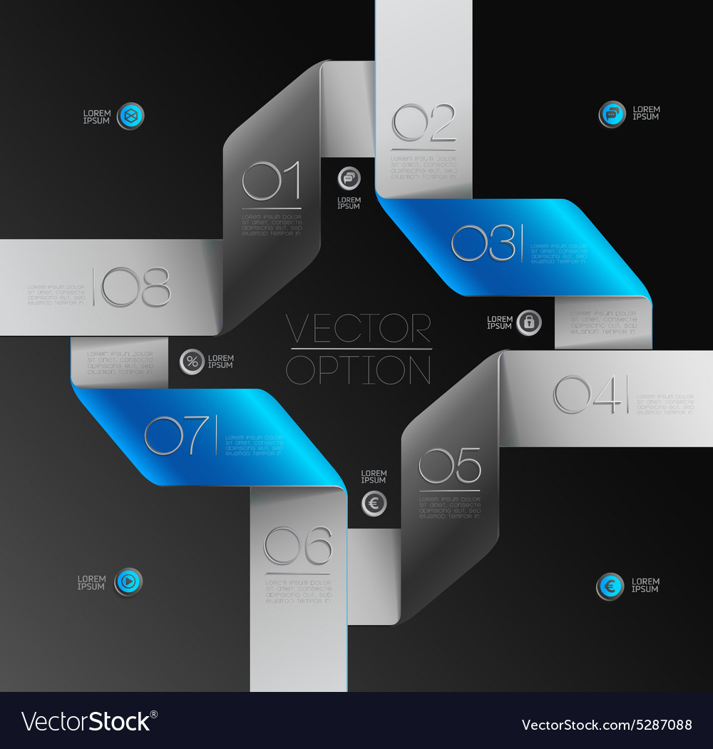 Design elements for options Royalty Free Vector Image