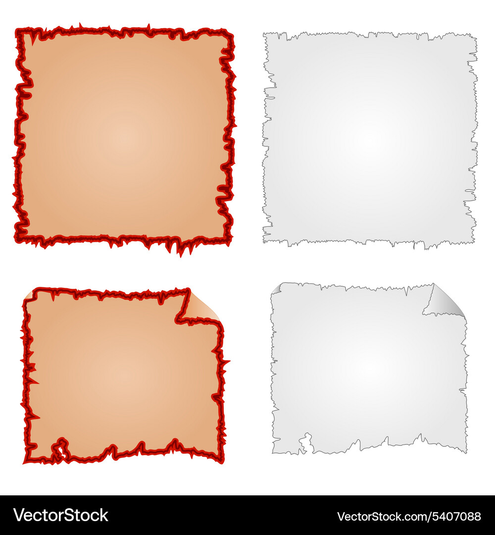 Frames or damaged equipment and tattered paper Vector Image