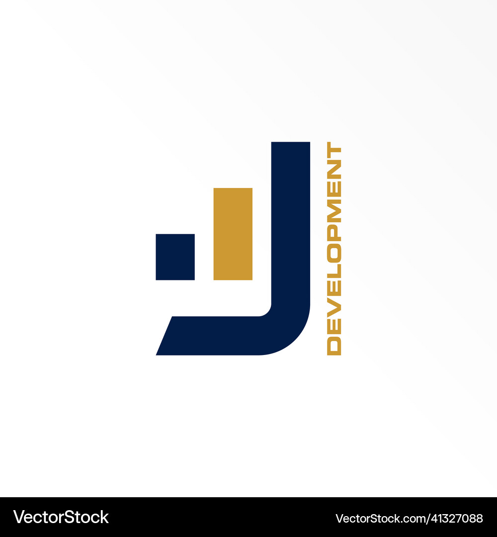 Letter j free logo stock chart abstract Royalty Free Vector