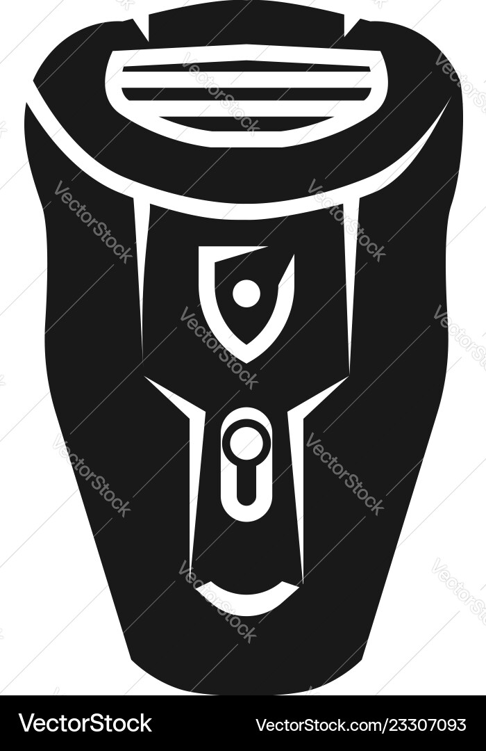 Electric man shaver icon simple style Royalty Free Vector