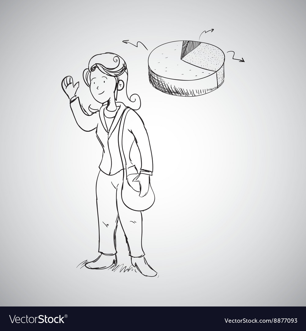 Infographic design sketch icon isolated and flat Vector Image