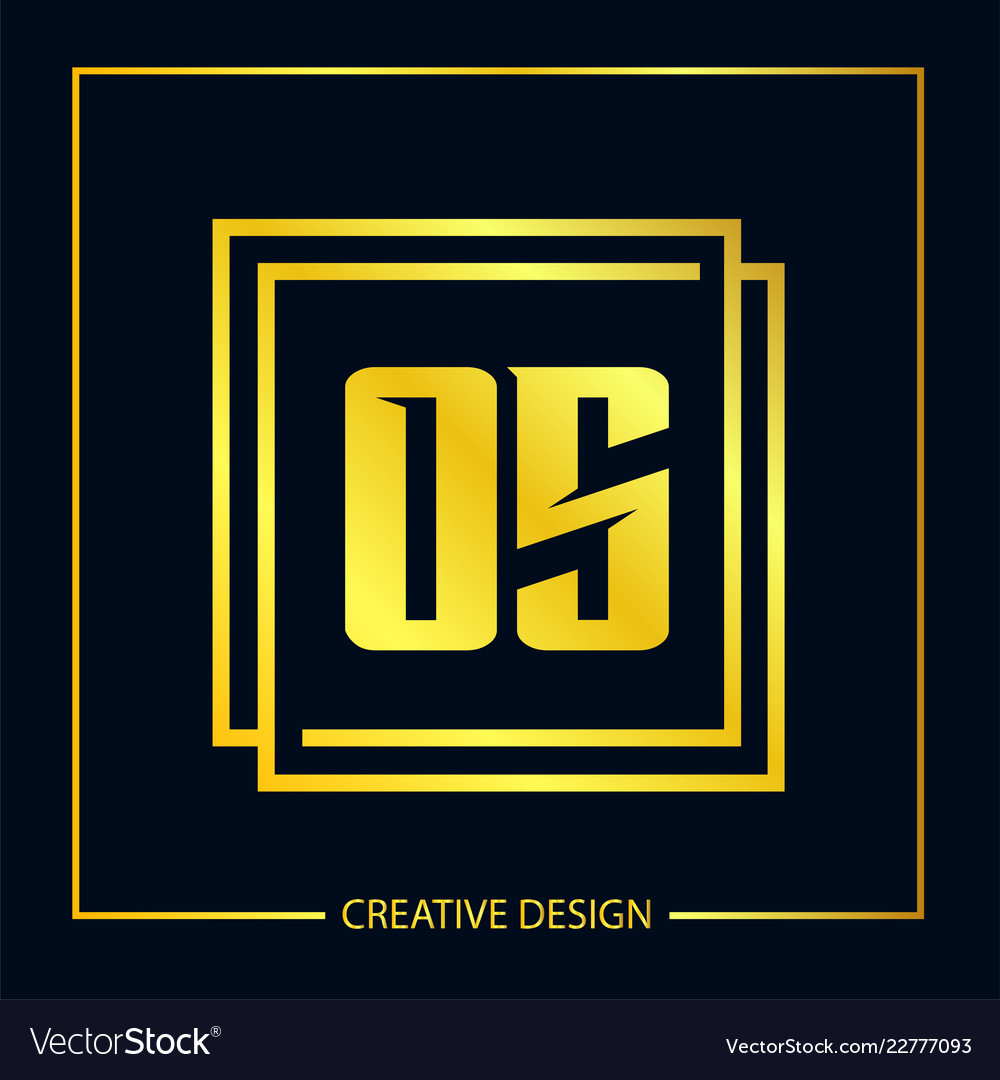 Initial letter os logo template design Royalty Free Vector