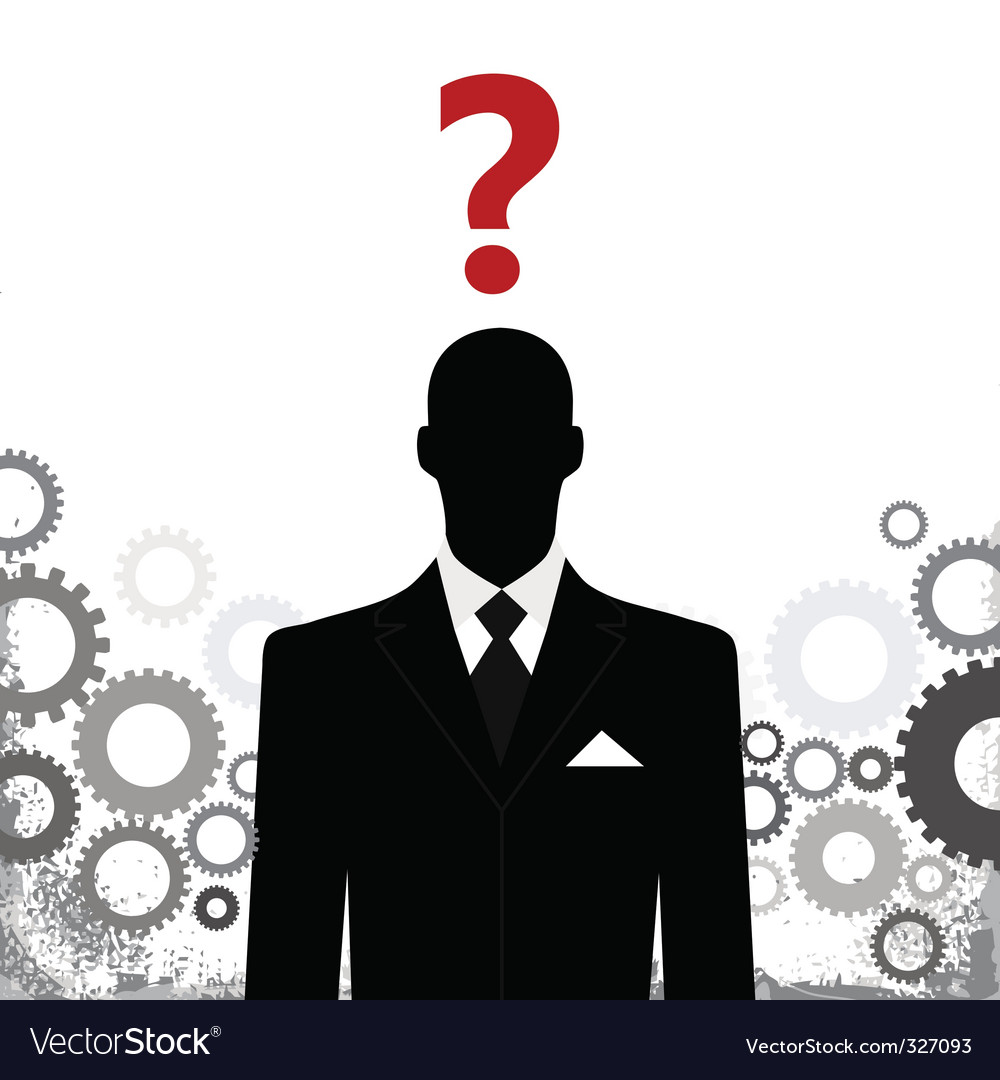 Thinking man Royalty Free Vector Image - VectorStock
