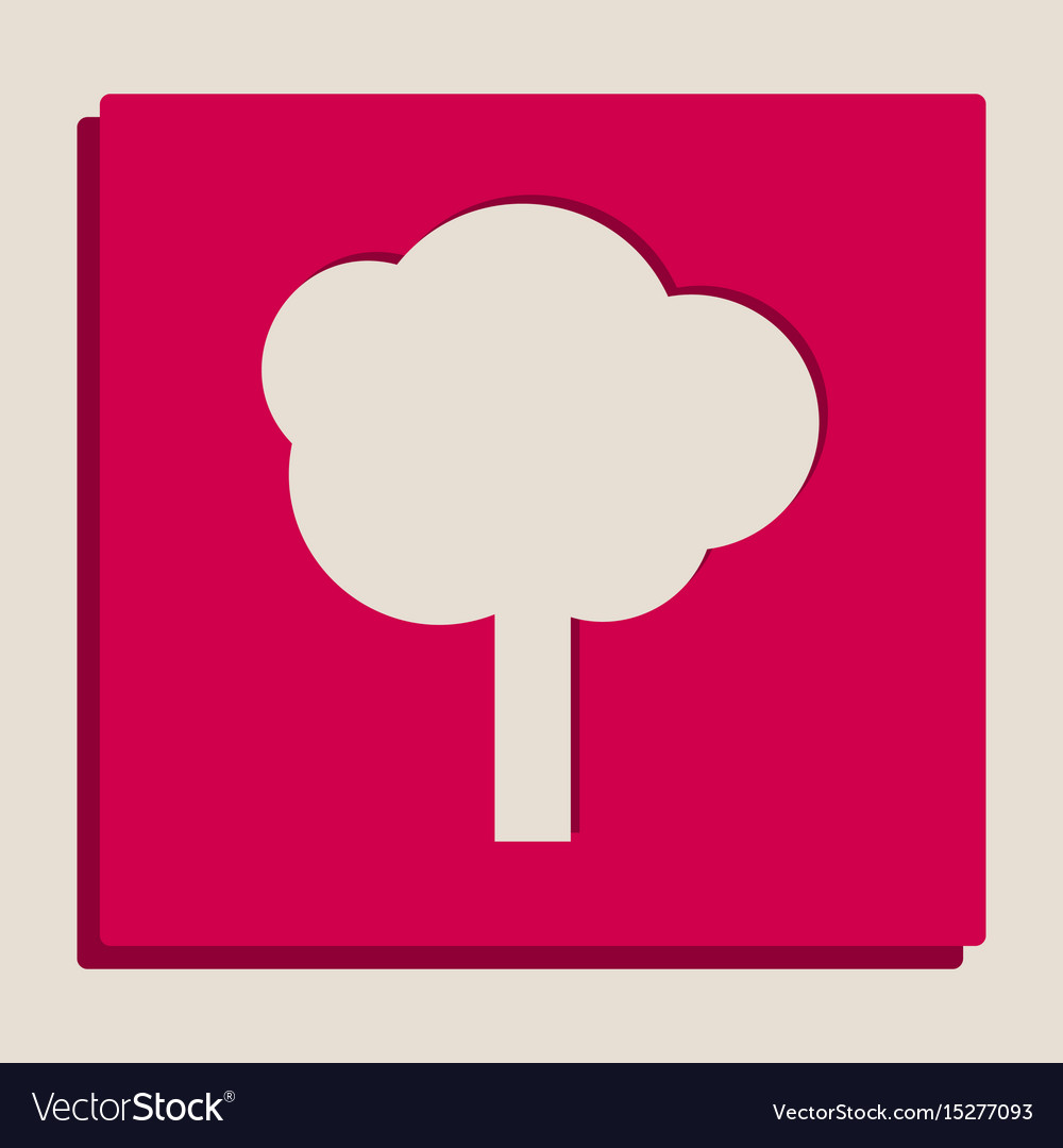 Tree sign grayscale version Royalty Free Vector Image