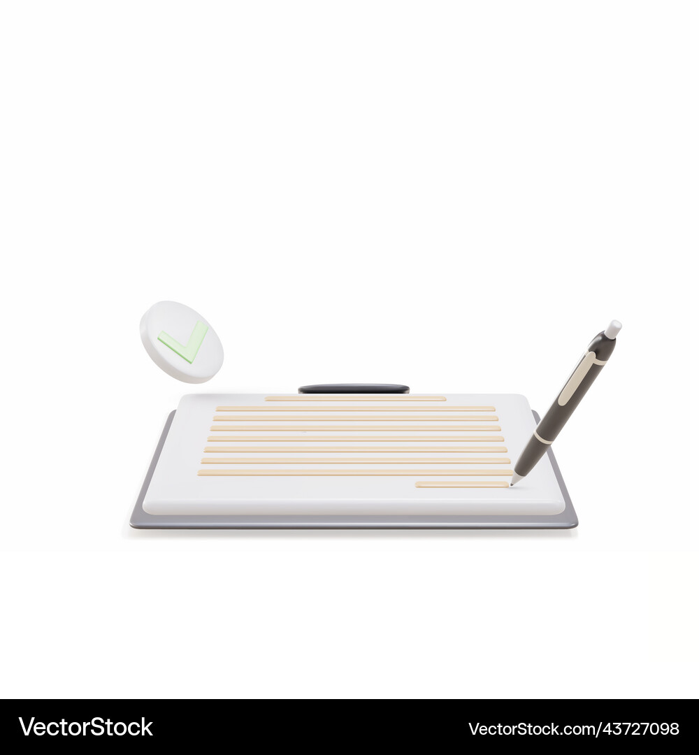 3d copywriting writing icon creative writing Vector Image