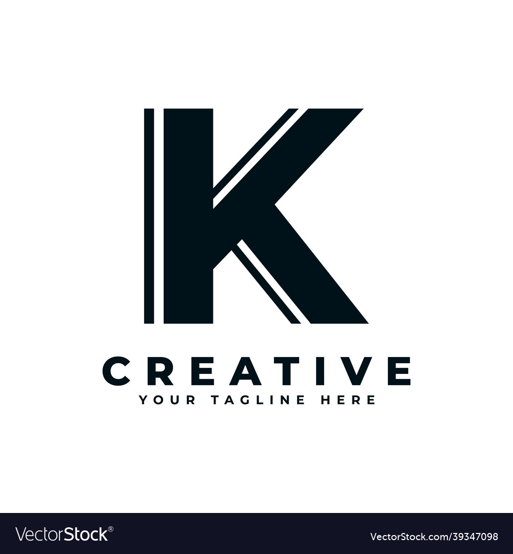 Creative initial letter k logo design usable Vector Image Creative initial letter k logo design usable Vector Image