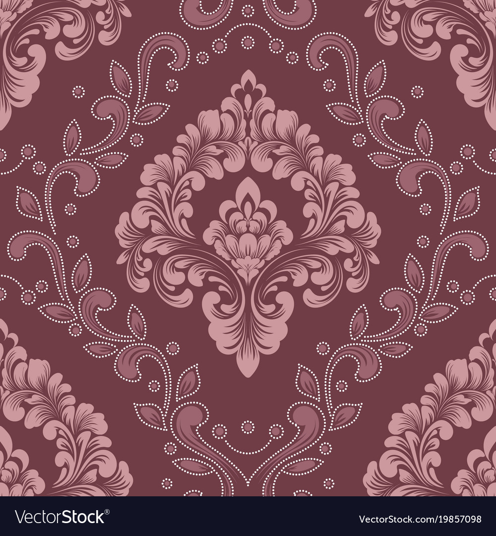 Damask seamless pattern element classical Vector Image
