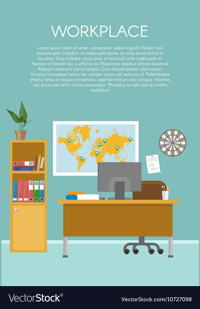 Empty workspace design Royalty Free Vector Image